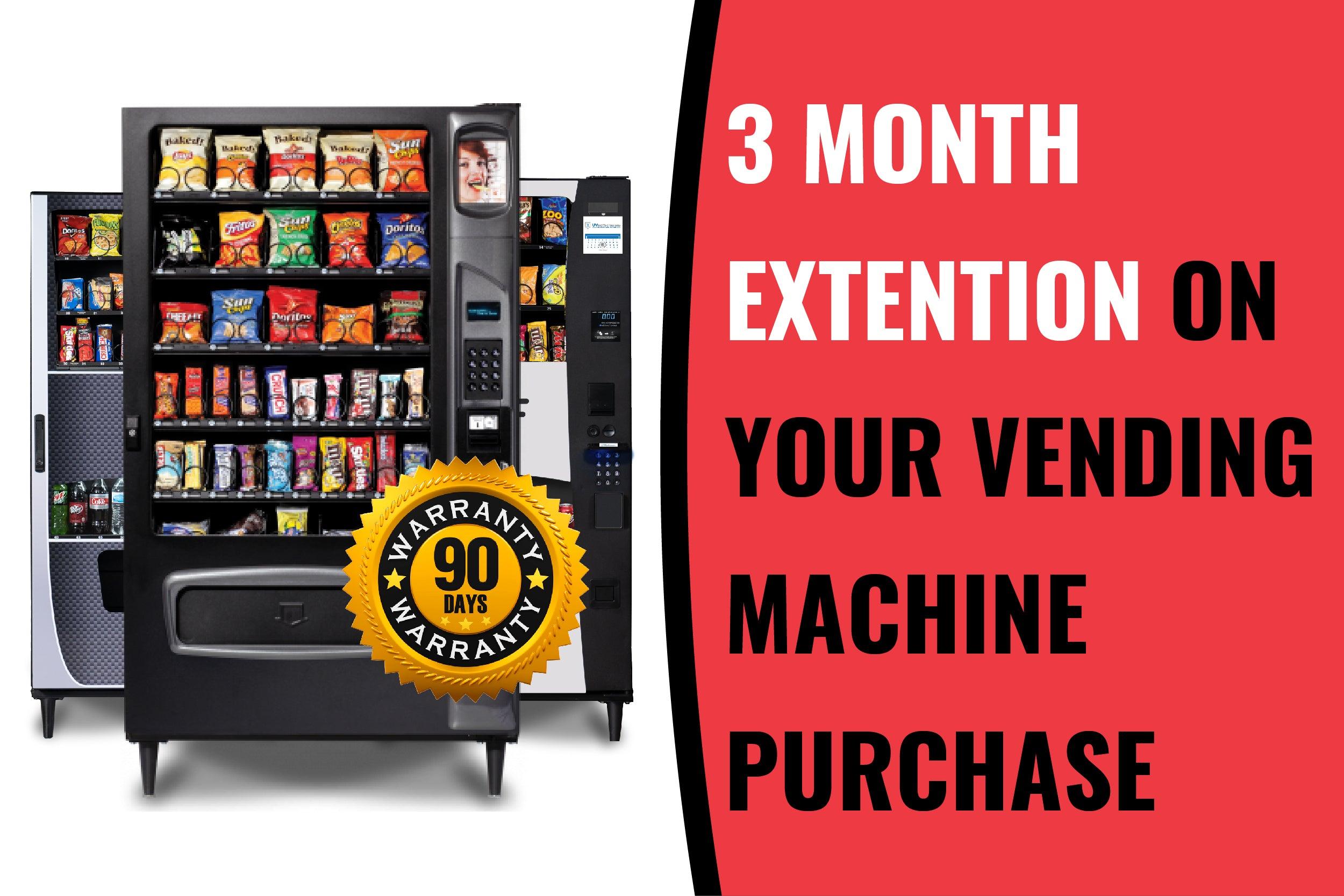 Vendnet Special: 3 Month Extention on Your Vending Machine Purchase